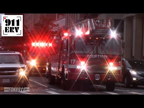 Boston Fire Department Ladder 17 and Engine 7 Responding – Boston Fire Wire