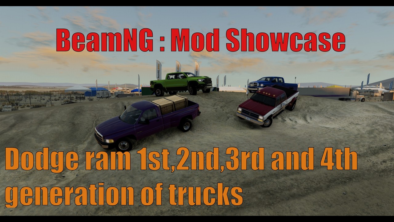 BeamNG Mod Showcase : Dodge Ram 1st, 2nd, 3rd & 4th generation