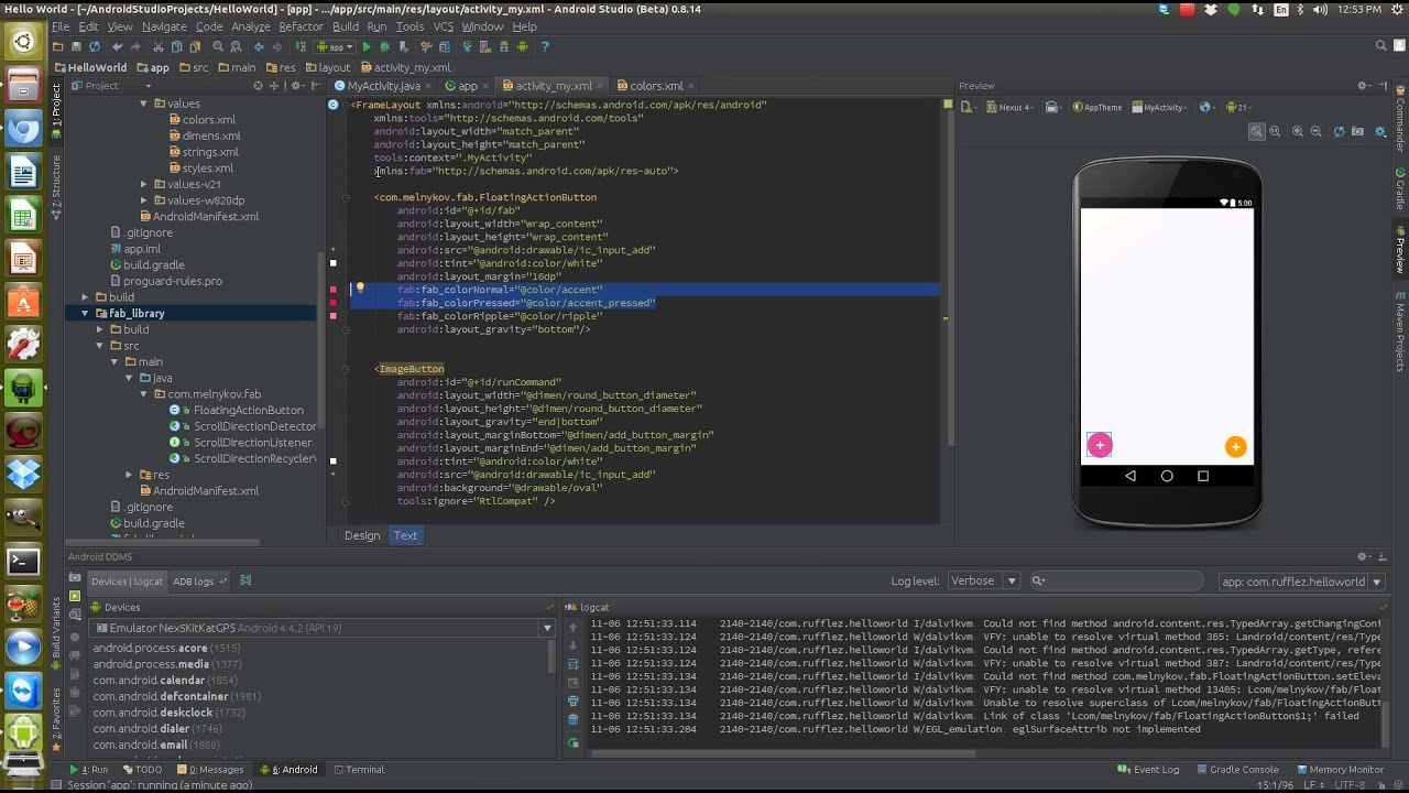 Floating Action Button Library