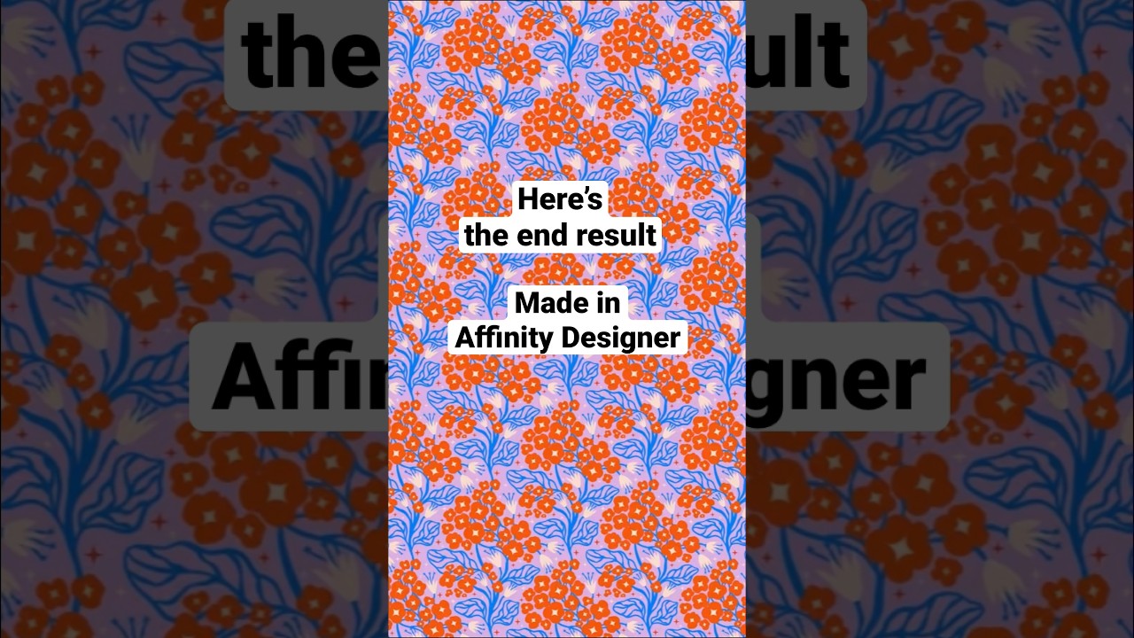 Easy Surface Pattern Design #affinitydesigner #vector #patterndesign #graphicdesign #flowers