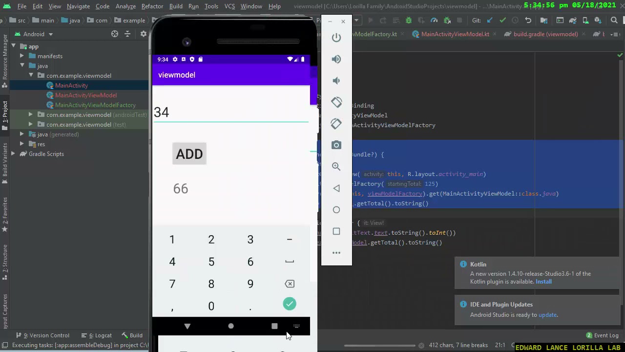 【ANDROID STUDIO】ViewModel Data Binding Factory