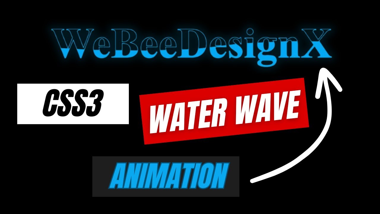 Water Wave CSS Animation using clip-path | Cool Text CSS Animation