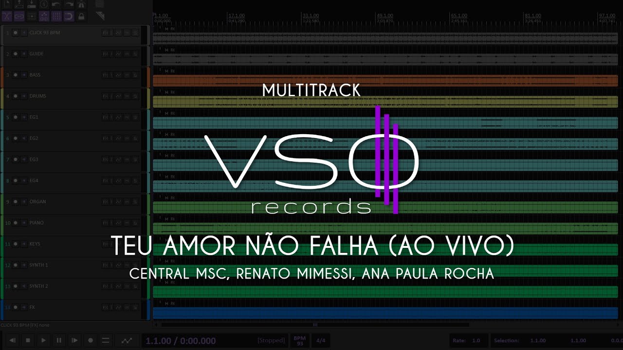 MULTITRACK - Teu Amor Não Falha (Ao vivo) - Central MSC & Renato Mimessi feat. Ana Paula Rocha