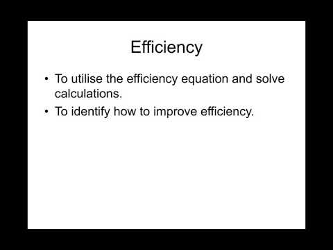 GCSE Physics - Energy Lesson 2 - Efficiency