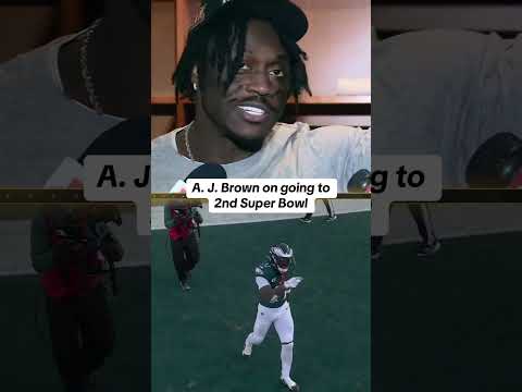 A.J. Brown on heading to his 2nd Super Bowl in 3 years 😤 #ajbrown #philadelphiaeagles #superbowl
