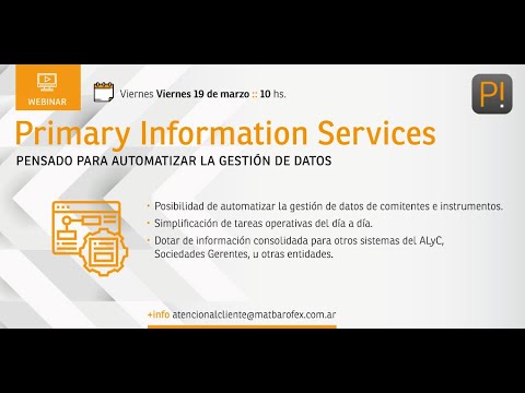 Webinar Primary Information Services - Grupo Matba Rofex