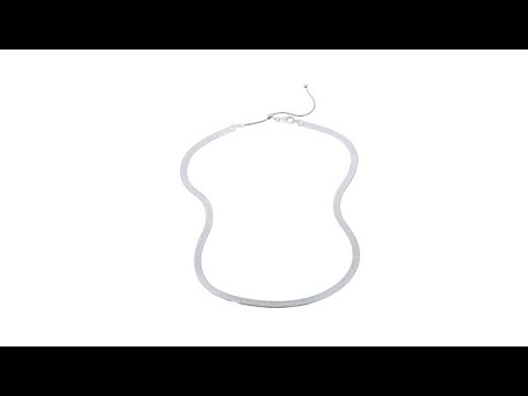 Sevilla Silver Reversible Herringbone Chain Necklace