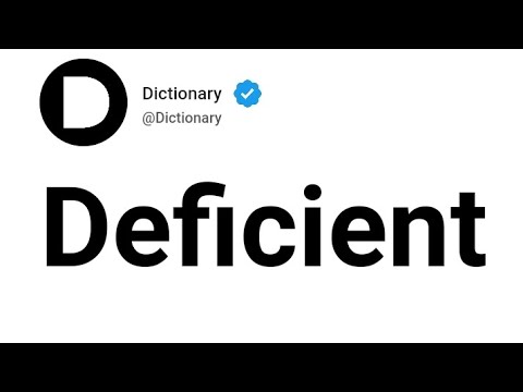 Deficient Meaning In English