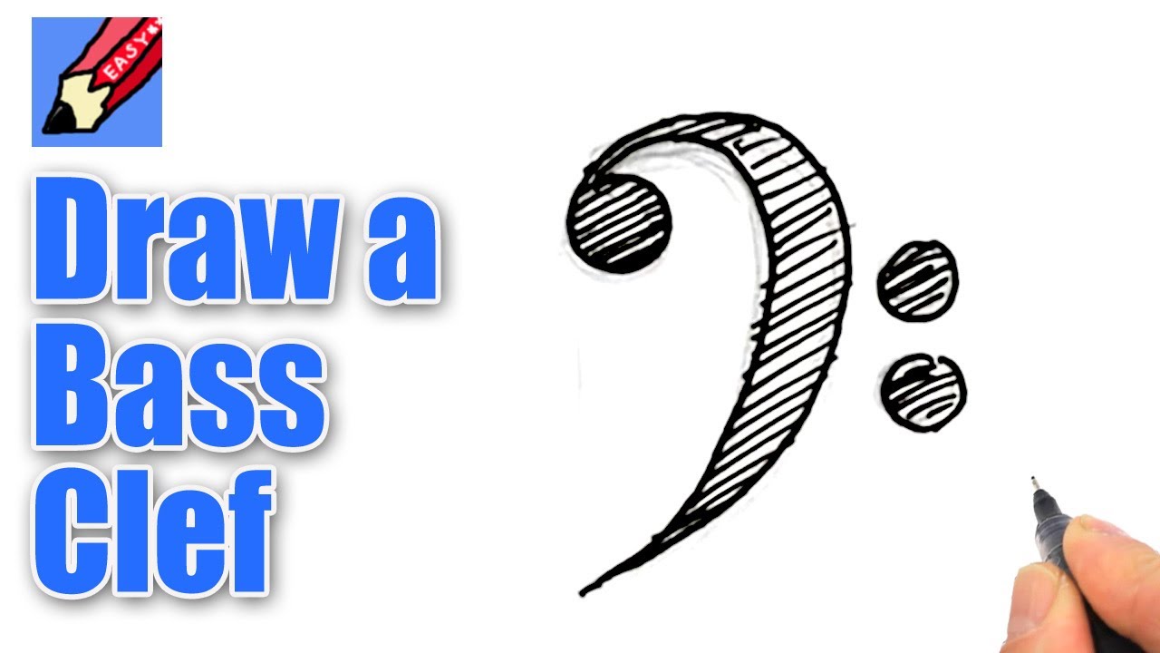 How to draw a Bass Clef Real easy