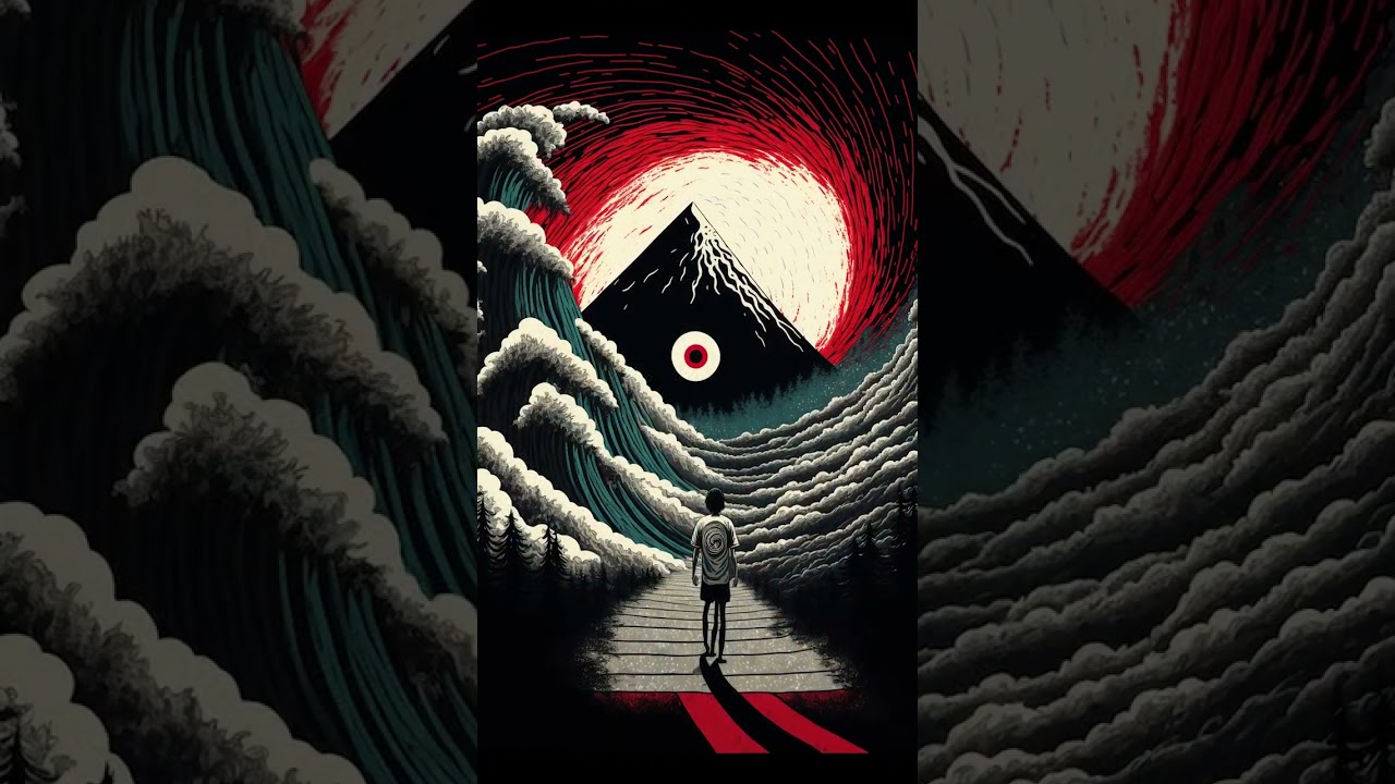 A BIZARRE JOURNEY by Stanley Donwood, Katsushika hokusai & Junji Ito #shorts