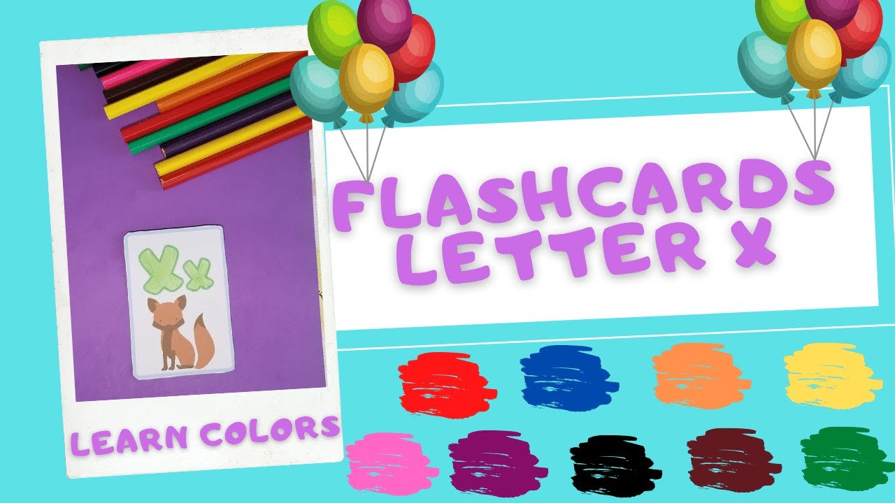Letter X flashcard coloring activity for toddlers - free printable sheets included -Storytime Haven