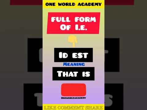 Full Form of i.e....
