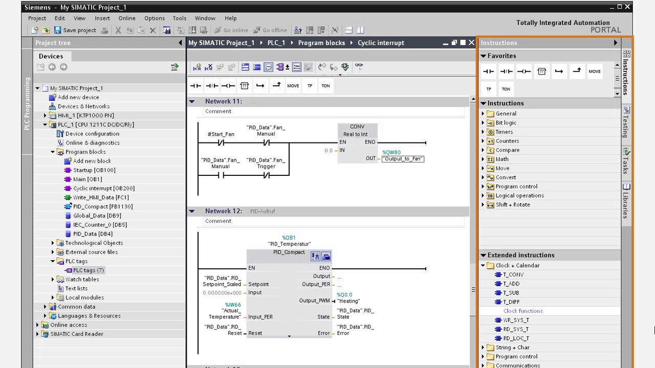 SIMATIC STEP 7 - 1200 Project Overview