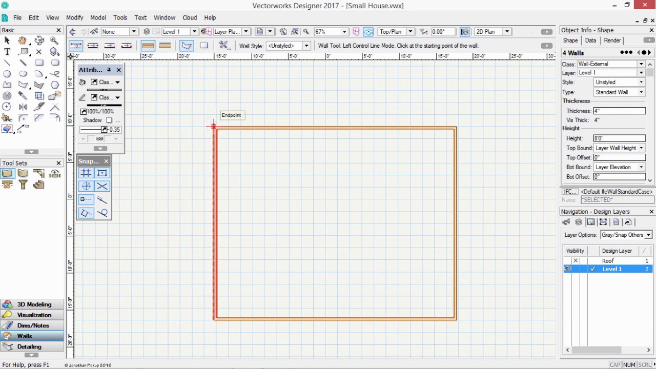 2017 Vectorworks Fundamentals - Drawing Walls