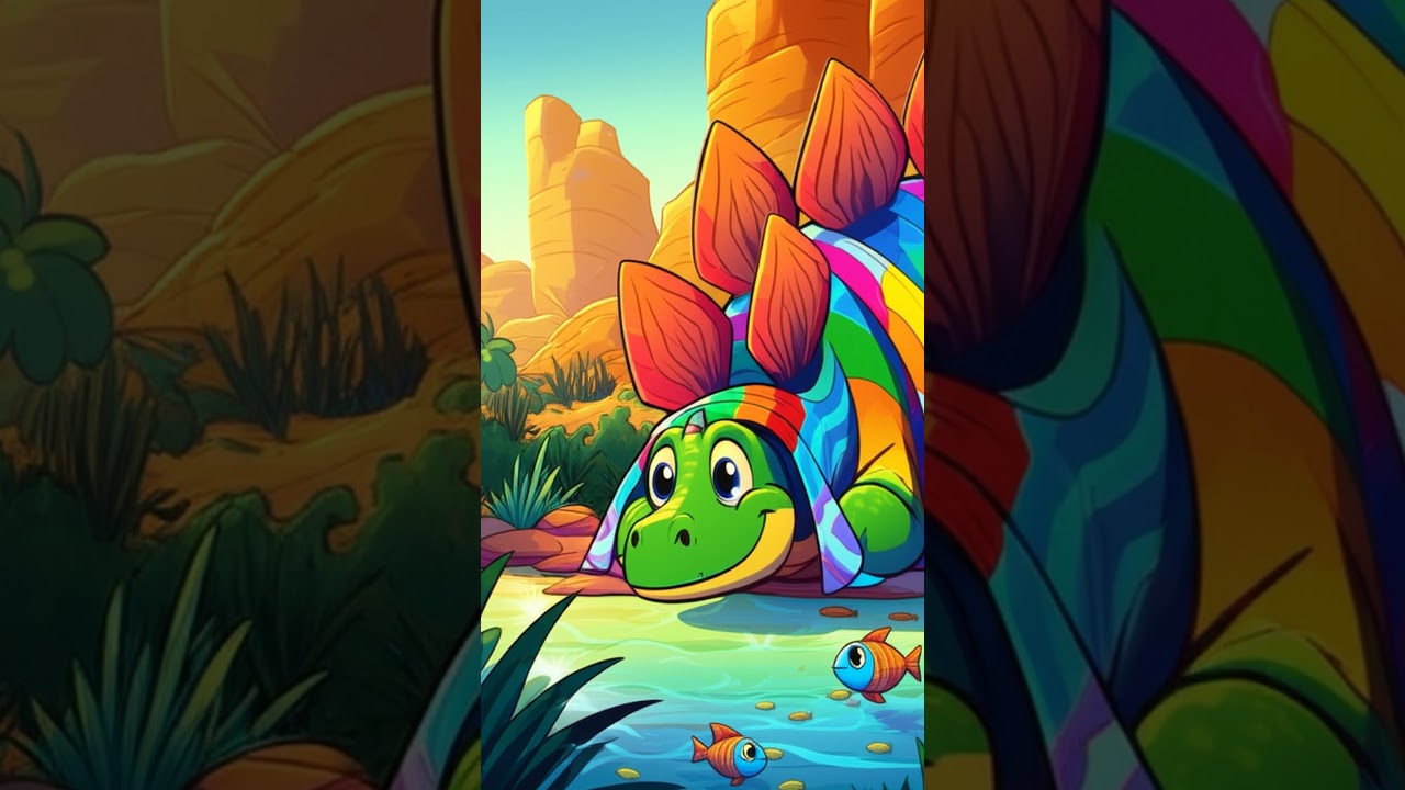 Stego the Stegosaurus Draped in a Patterned Desert Cloth