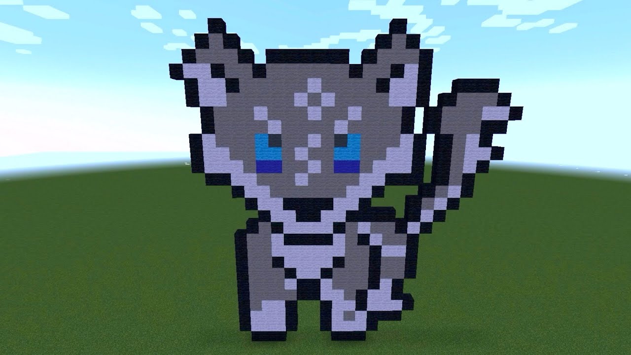 How To Build WOLF 🐺  Pixel Art In Minecraft