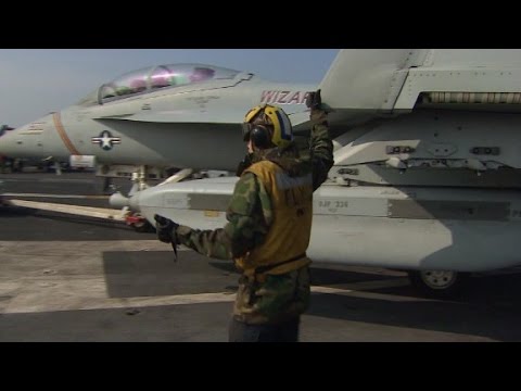Aboard nuclear-powered supercarrier