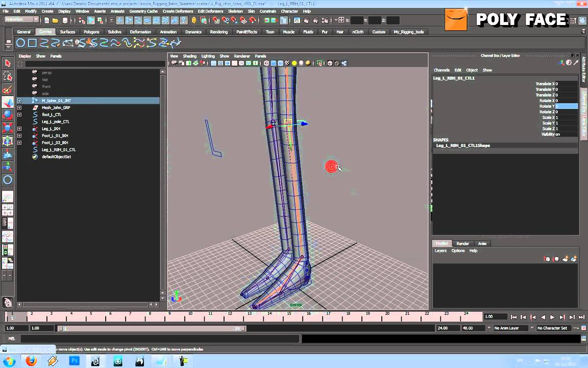 Maya Tutorial - Character Rigging - The Leg - Part 4/6