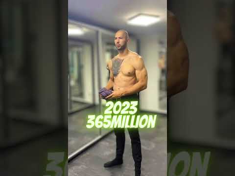 Andrew tate net worth from 2018-2023 💰#networth #worth #cash #money #doe #pees #candy #love #like
