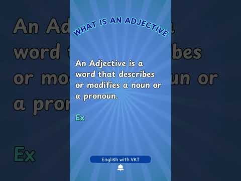 What is an Adjective | Grammar Guide #shorts #english