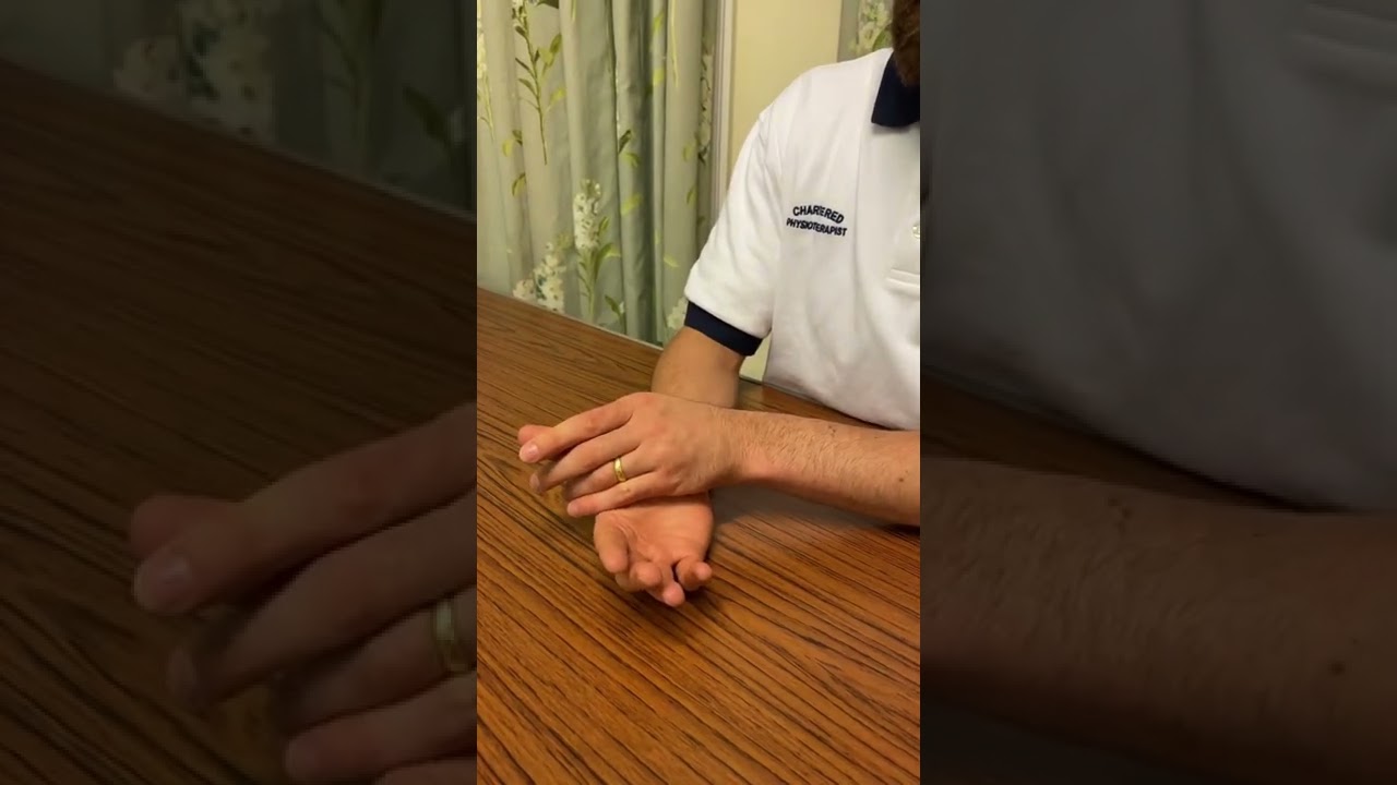 Passive thumb extension stretch