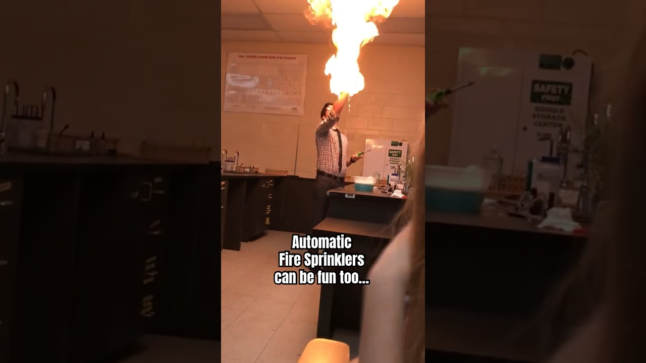 Automatic Fire Sprinklers can be fun too 💦 #shorts