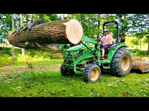John Deere 4052R Compact Tractor: It's a Tree Cleanup Beast!