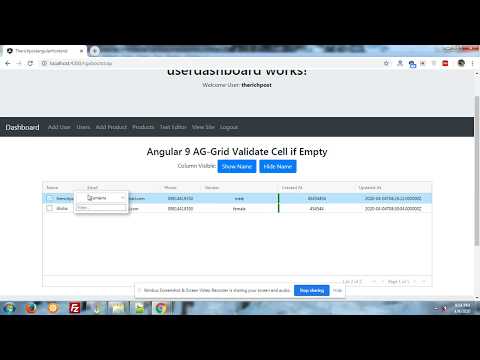 Angular 9 AG-Grid Validate Cell if Empty