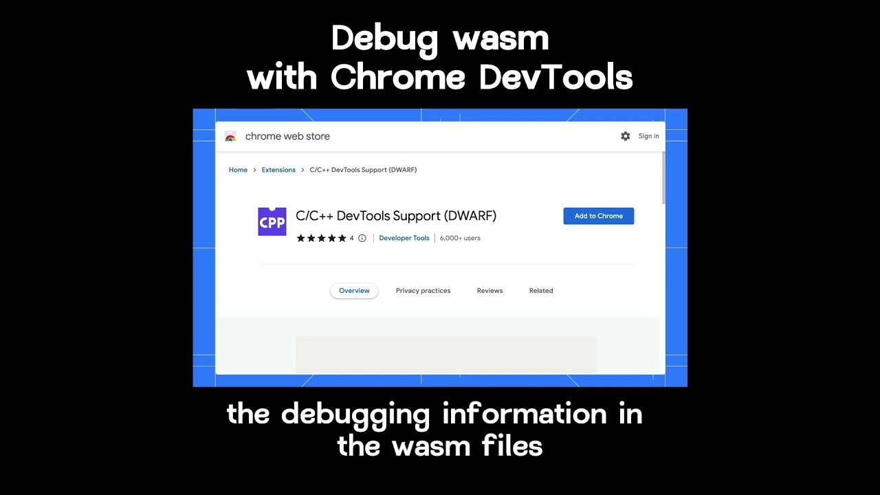 Nice! You can debug web assembly in #ChromeDevTools with our extensions.