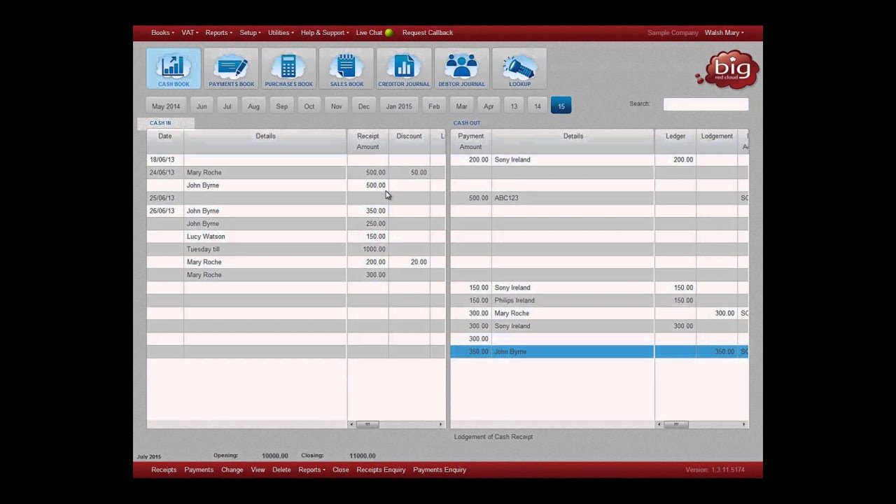 VAT on Cash Receipts - No Allocations