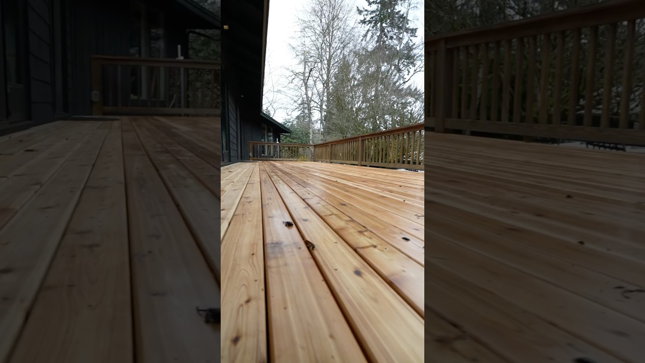 NEW CEDAR DECK ! #construction #pnw #diy #deckbuilding #decks