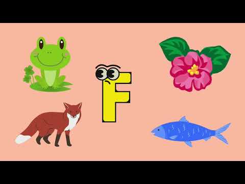 Alphabet F || Learn words with F || F letter words