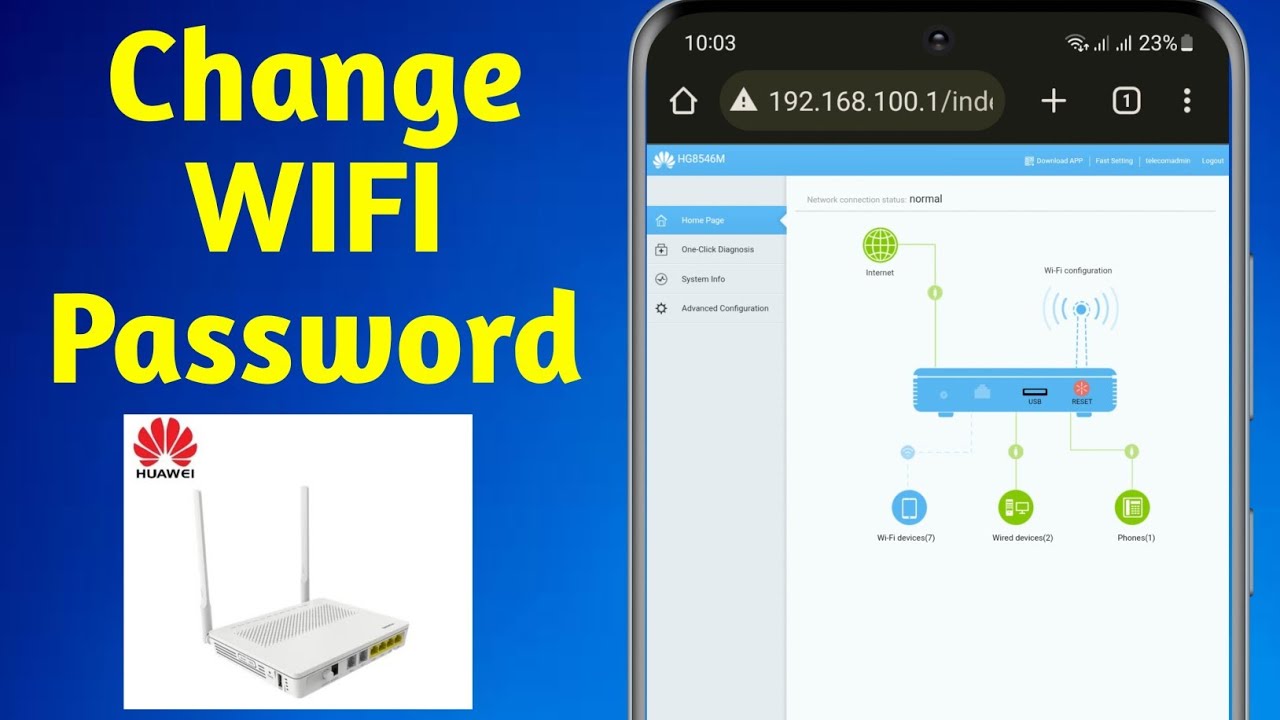 How to Change WIFI Password of Huawei Router from Mobile - Sky tech