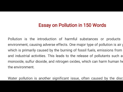 Essay on Pollution in 150 words with PDF English | Pollution Essay in English