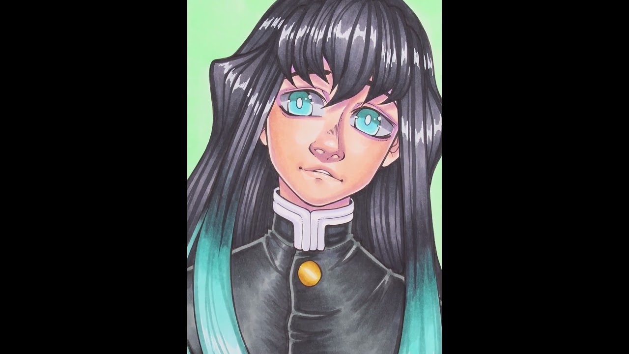 Drawing Muichiro from Demon Slayer | Kimetsu No Yaiba