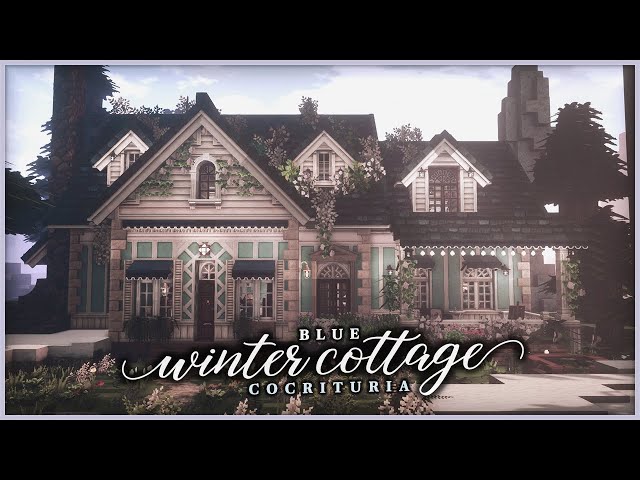 Cozy Serene Blue Winter Cottage (Modded) Minecraft Map
