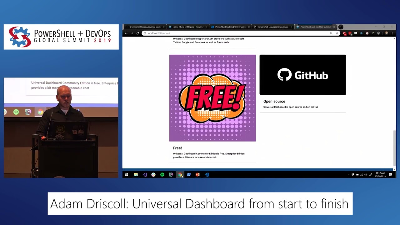 PowerShell+ 2019 - PowerShell Universal Dashboard from start to finish by Adam Driscoll