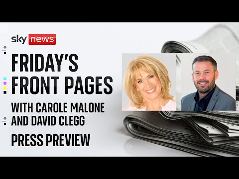 Press Preview: Friday's Papers