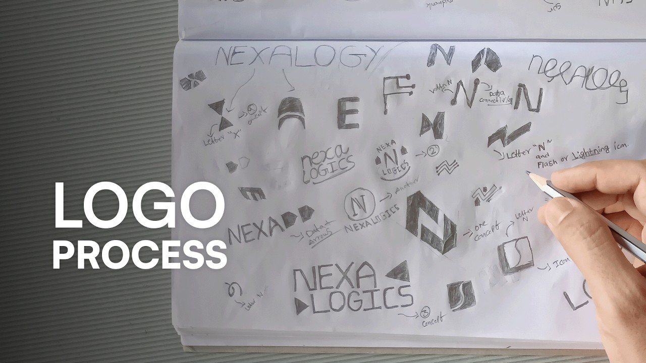 How to Design a Logo for Tech Brand | Complete Logo Design Process | Sketch to vector #logo