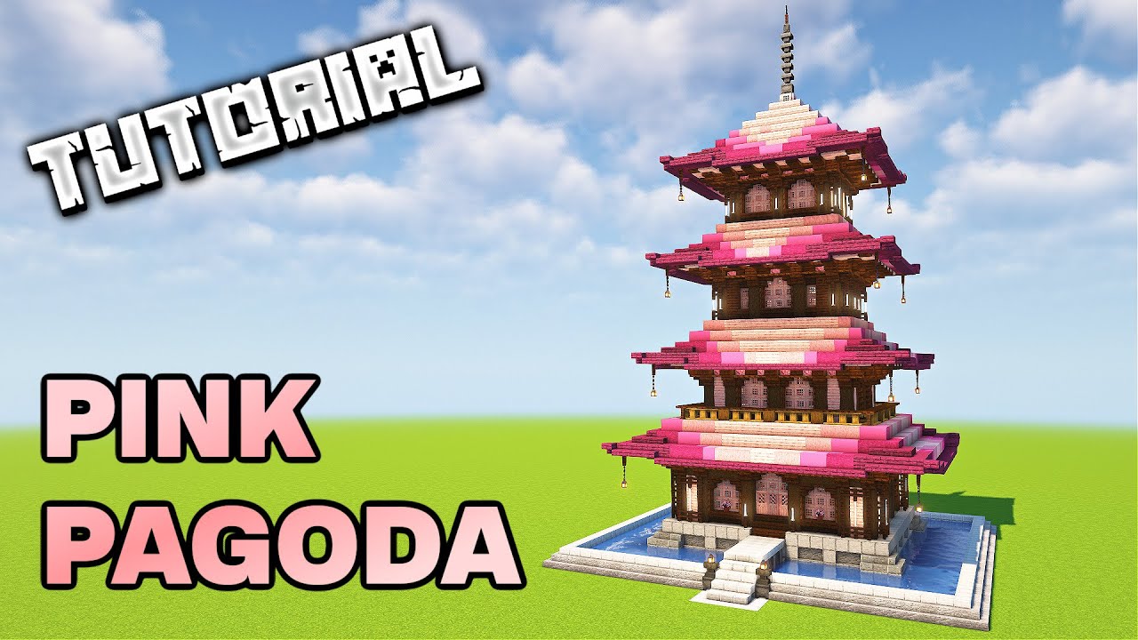 How To Build A Pink Pagoda | Minecraft Tutorial - Minecraft Builders