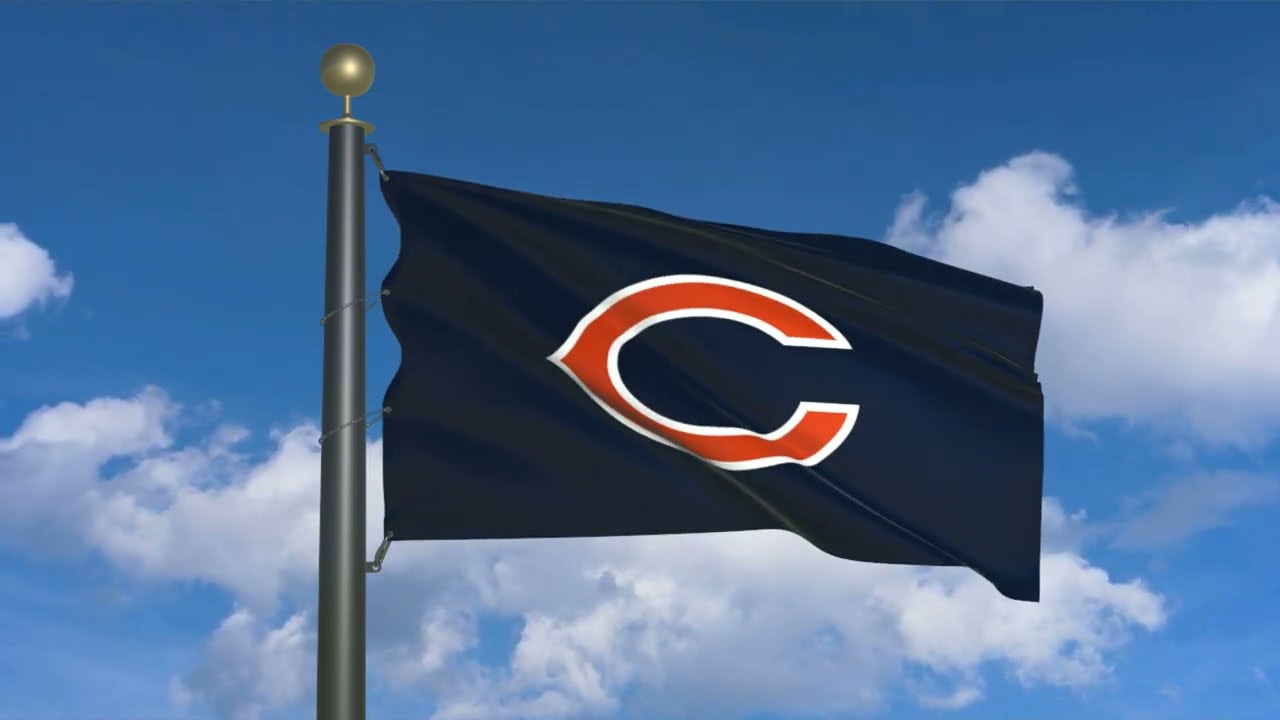 Chicago Bears Flag Logo Animation (moving clouds)