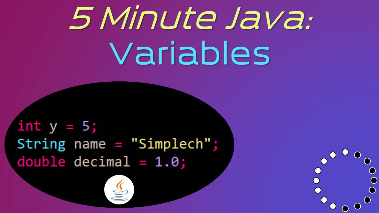 Variables in Java - 5 Minute Java