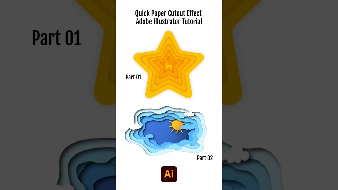 Quick Paper Cutout Effect - Adobe Illustrator Tutorial