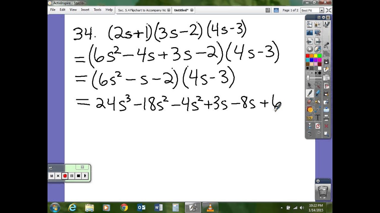 Worksheet 5 3 sample problems   Advanced Algebra