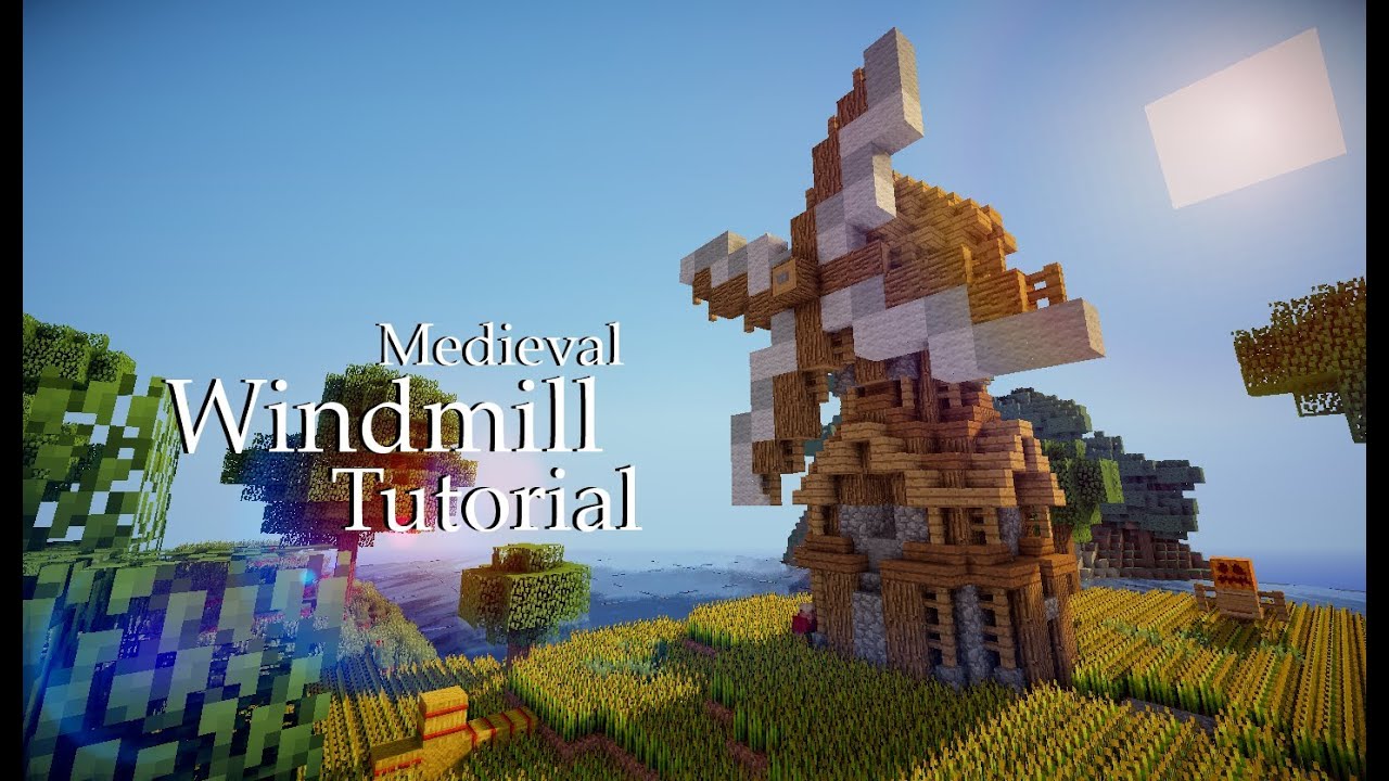 Minecraft Medieval Windmill Tutorial (Design #3)