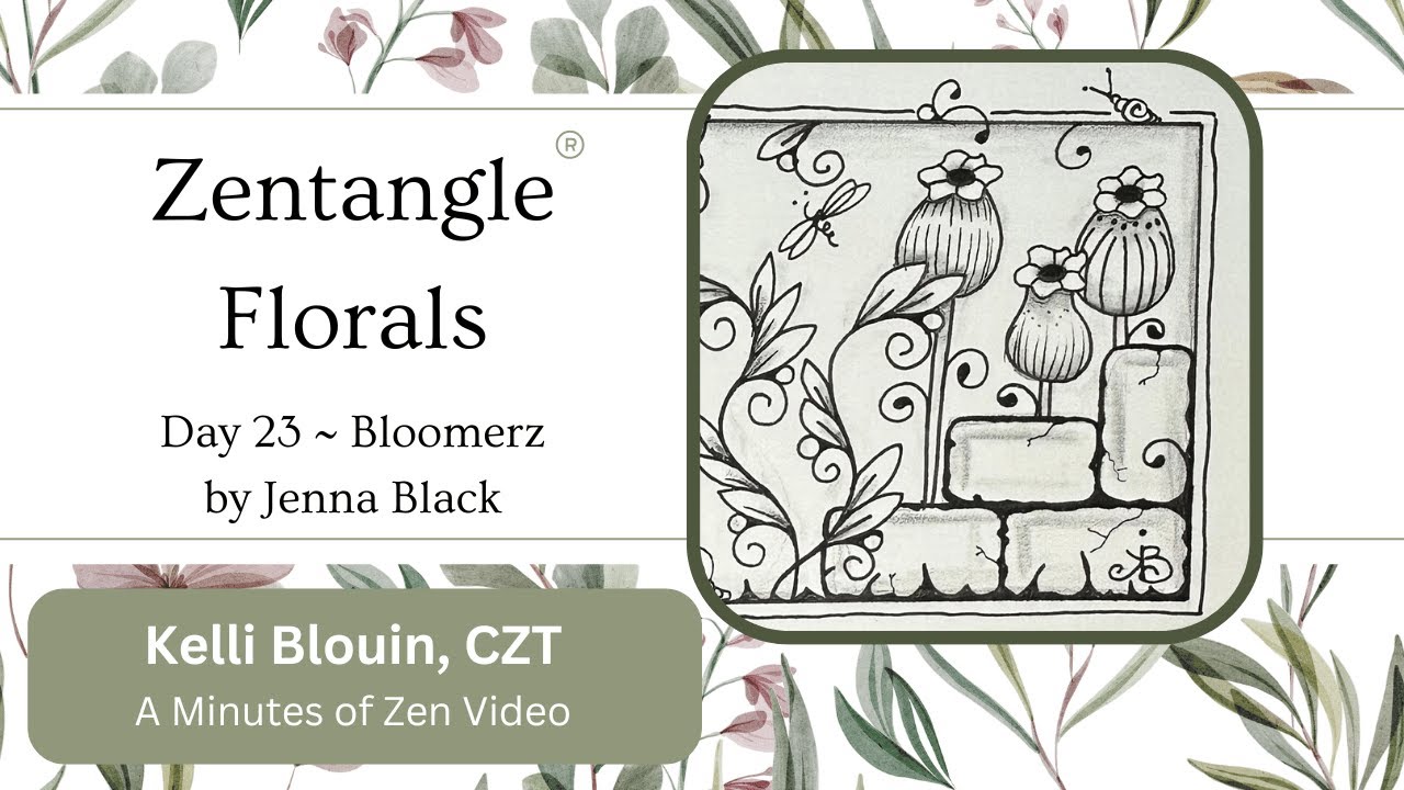 Zentangle ~ Pola bunga ~ Hari ke-23 ~ Bloomerz
