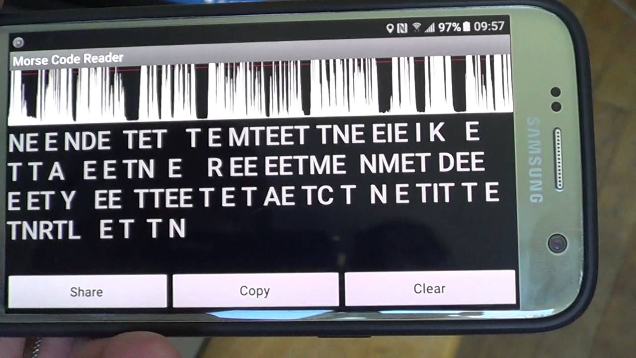 Morse code Reader android app for Decoding CW signals