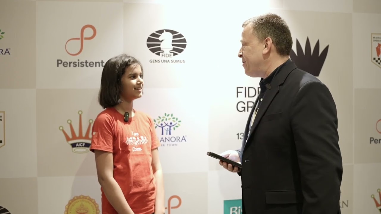 Pune: Interview with a young fan at the FIDE Women's Grand Prix