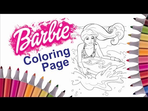 Coloring Pages BARBIE | LEARNING Coloring Book for girls | Art Colours for Kids