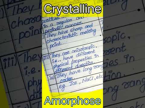 Difference between Crystalline solid and Amorphous solid Class 12th chemistry